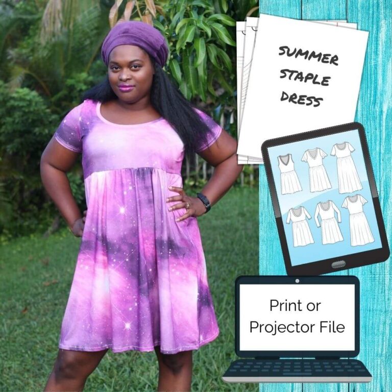 Summer Staple Dress (Buttons and Blueprints) - Sew PDF