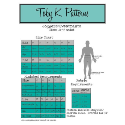 Rogue River Joggers for Adult (Toby K Patterns) – Sew PDF