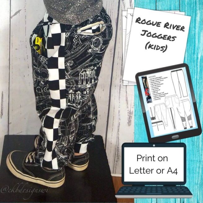 Rogue River Joggers for Kids (Toby K Patterns) - Sew PDF