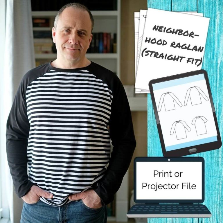 Neighborhood Raglan - Adult Straight (Rad Patterns) - Sew PDF