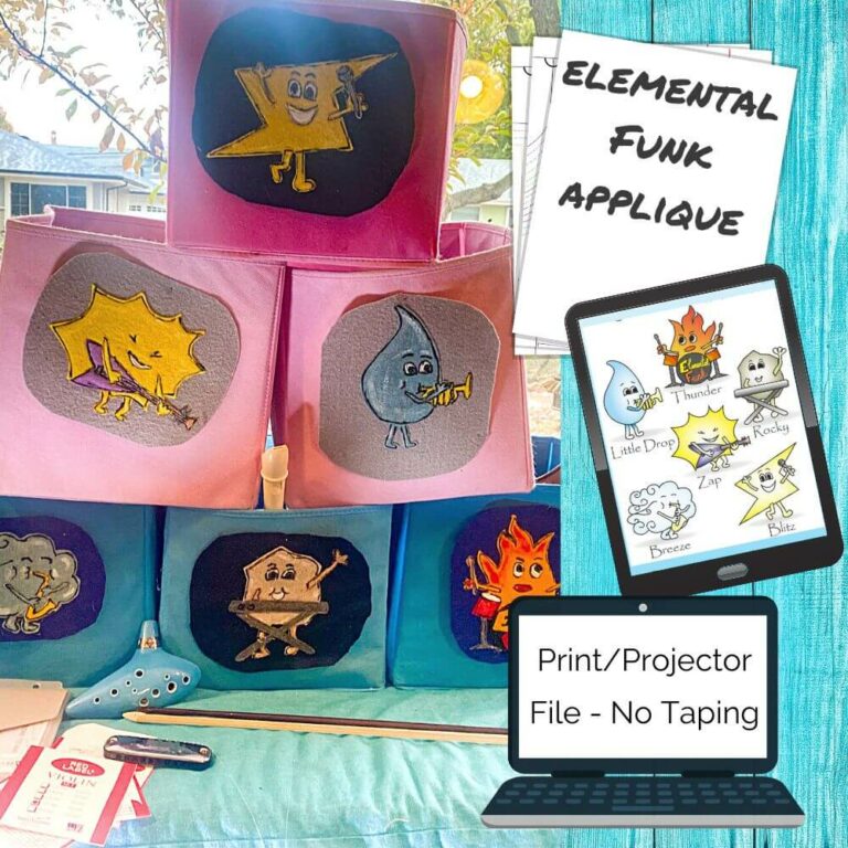 Elemental Funk Applique Templates (Sassy Creations) - Sew PDF
