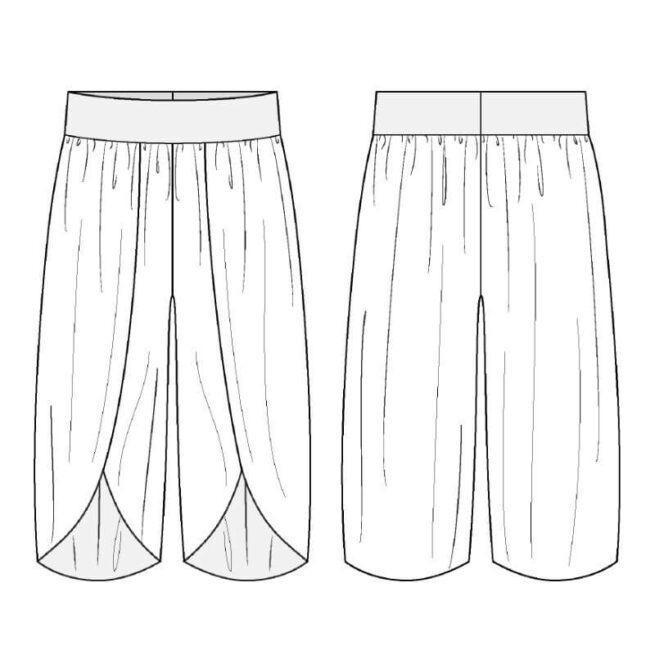 Tulip Palazzo Pants (Buttons and Blueprints) - Sew PDF