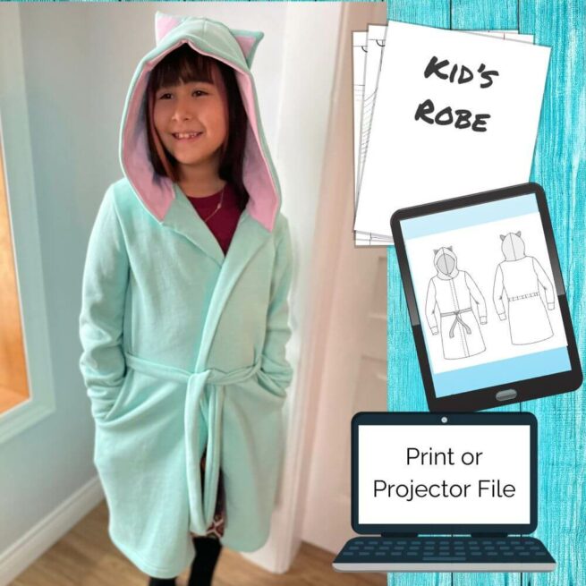 Kid's Robe (Buttons and Blueprints) - Sew PDF