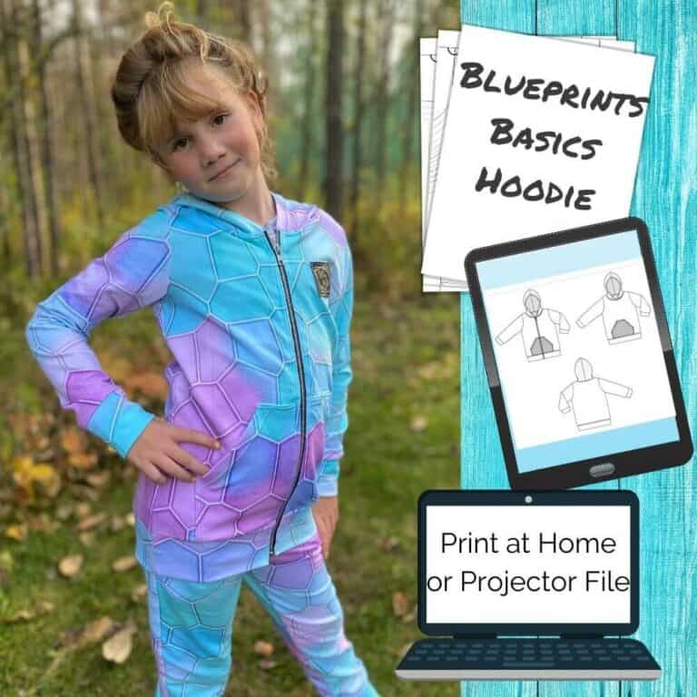 Basic Hoodie for Kids (Buttons and Blueprints) - Sew PDF